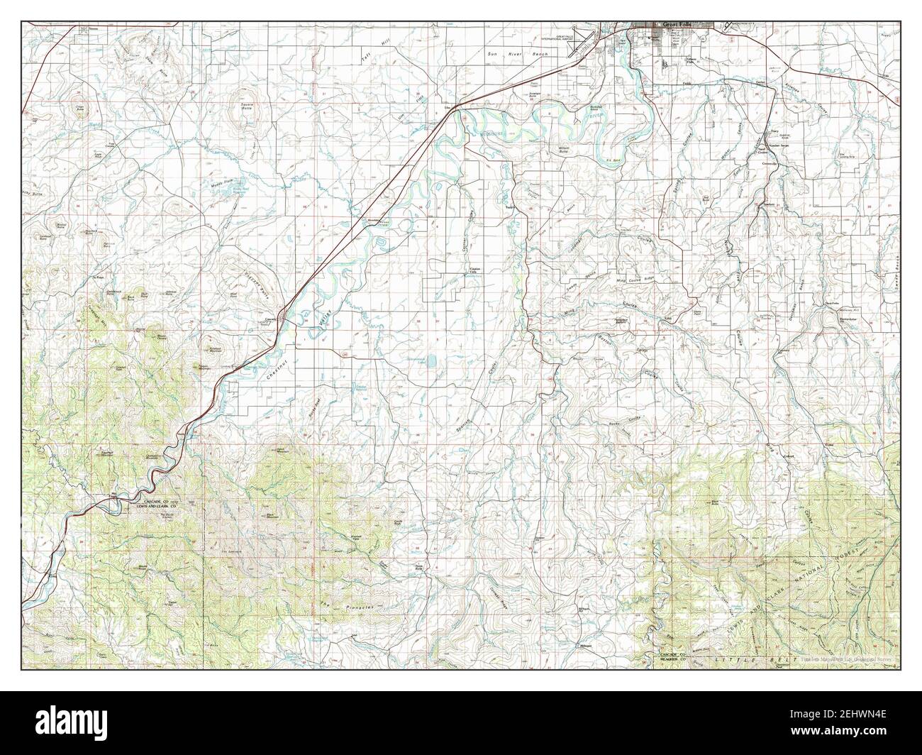 Map of great falls montana hi-res stock photography and images - Alamy