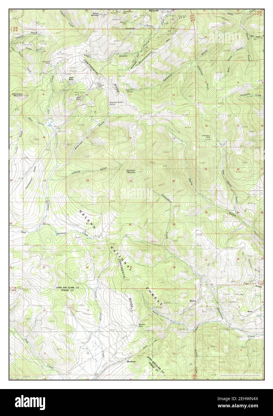 Greenhorn Mountain, Montana, map 1989, 1:24000, United States of ...