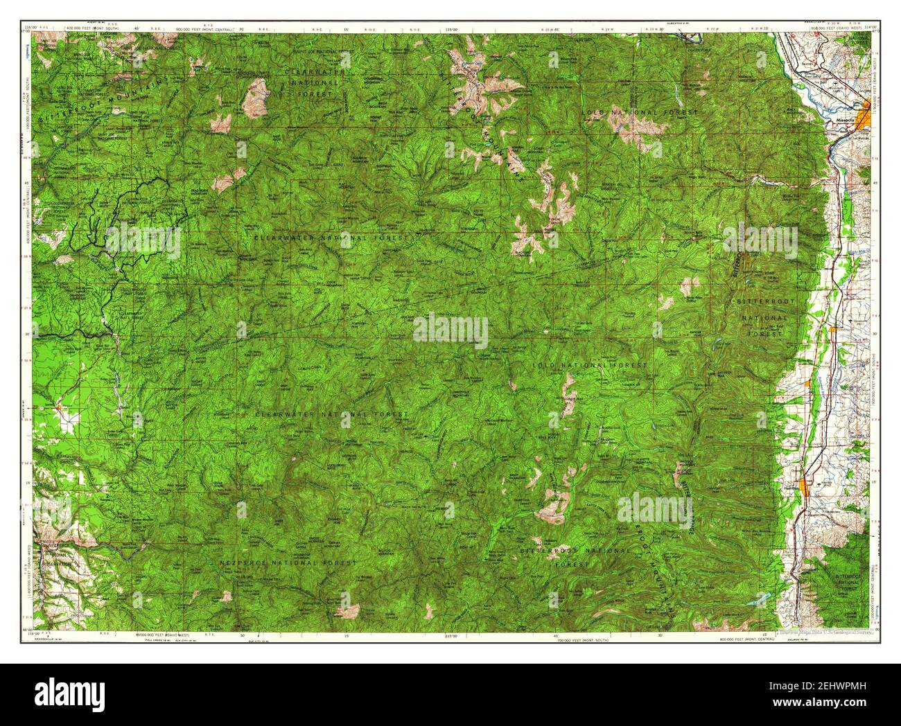 Map of hamilton montana hi-res stock photography and images - Alamy