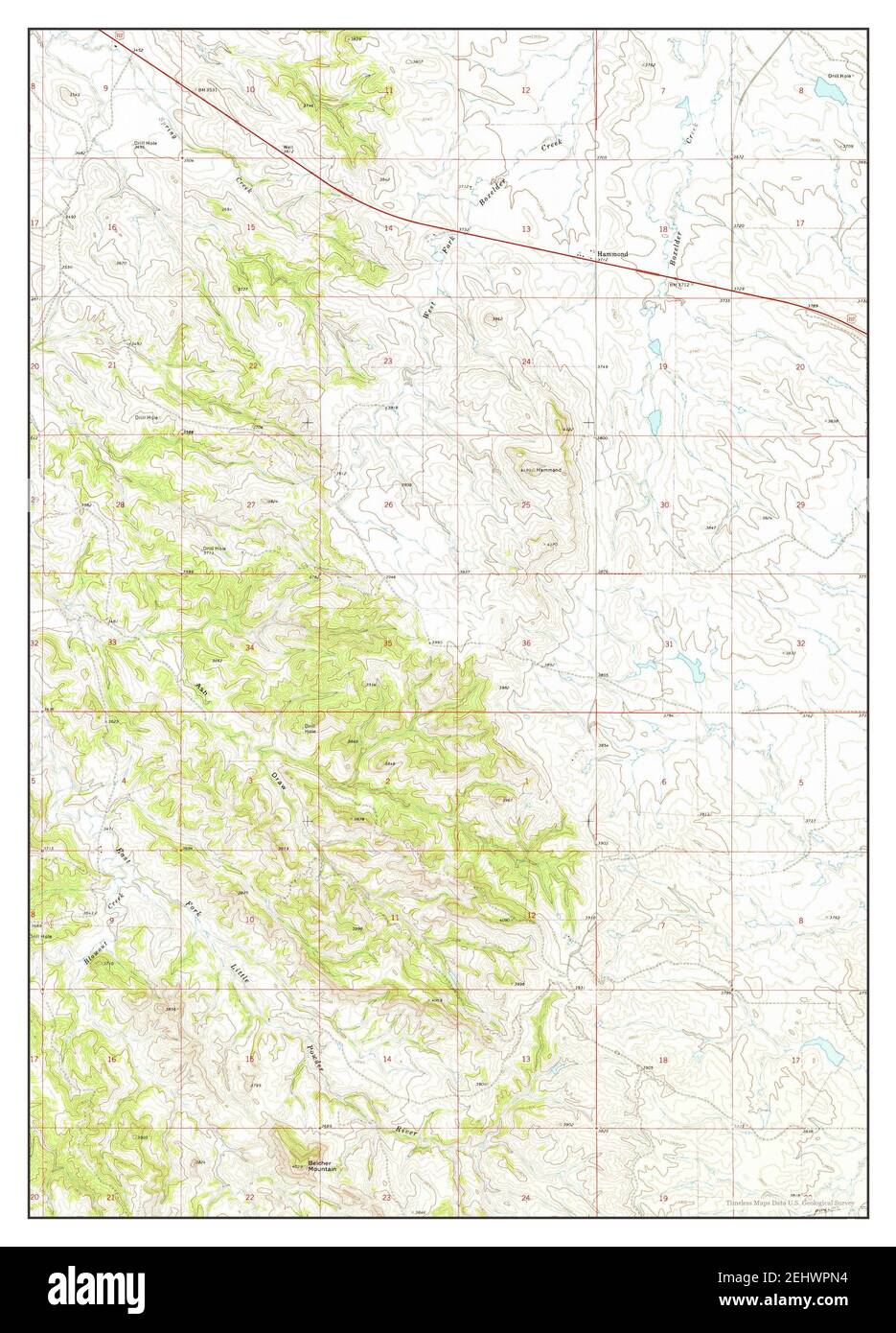 Hammond montana map hi-res stock photography and images - Alamy