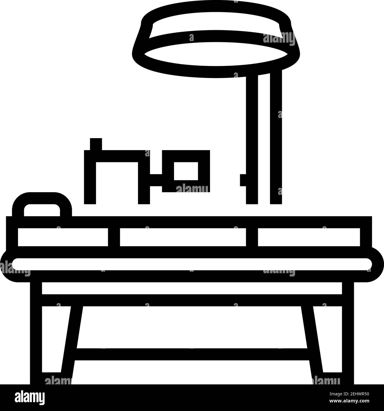 operating table line icon vector illustration Stock Vector Image & Art ...