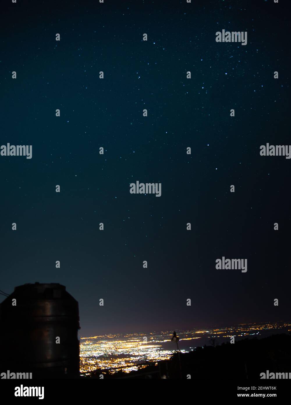 Beautiful view of the stars shining in the night sky Stock Photo - Alamy
