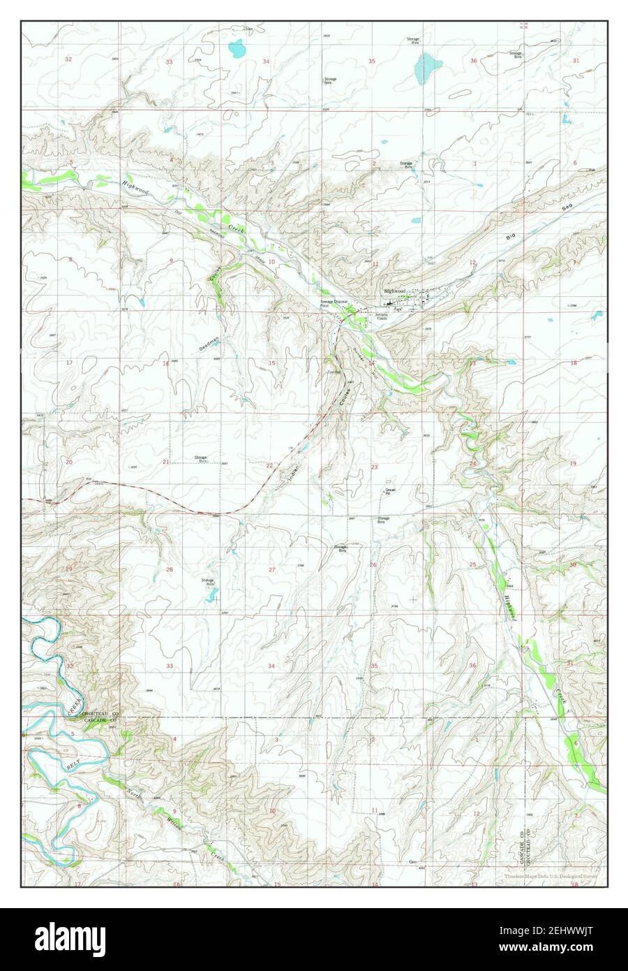 Highwood, Montana, map 1982, 1:24000, United States of America by ...