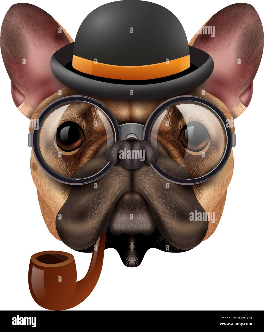 Dog in bow tie Stock Vector Images - Alamy