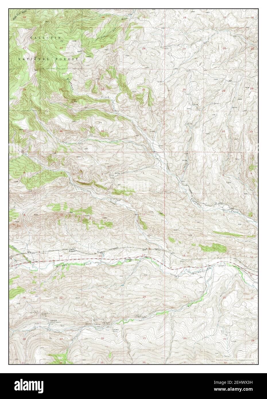 Hoppers, Montana, map 1951, 1:24000, United States of America by ...