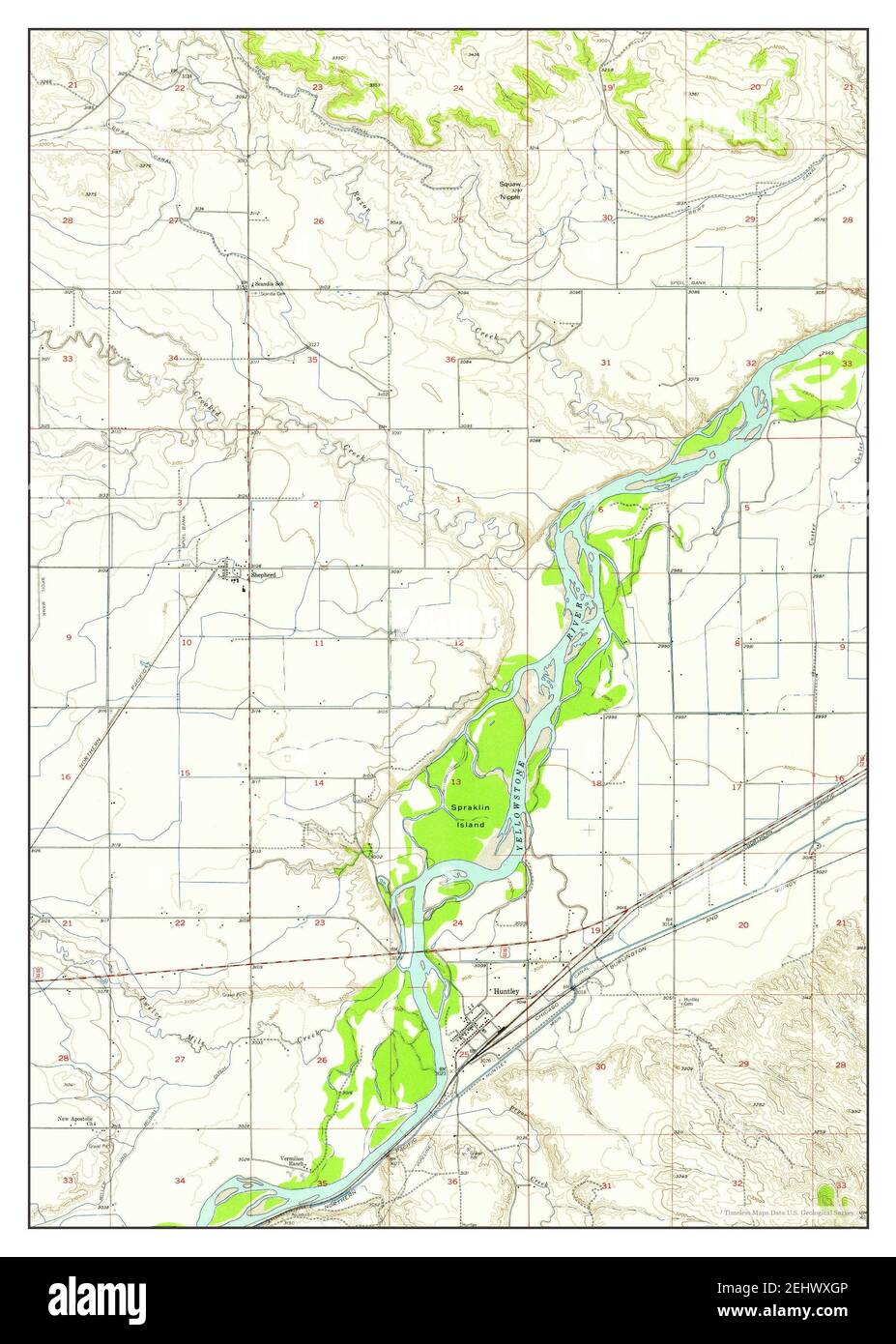 Map of huntley montana hi-res stock photography and images - Alamy