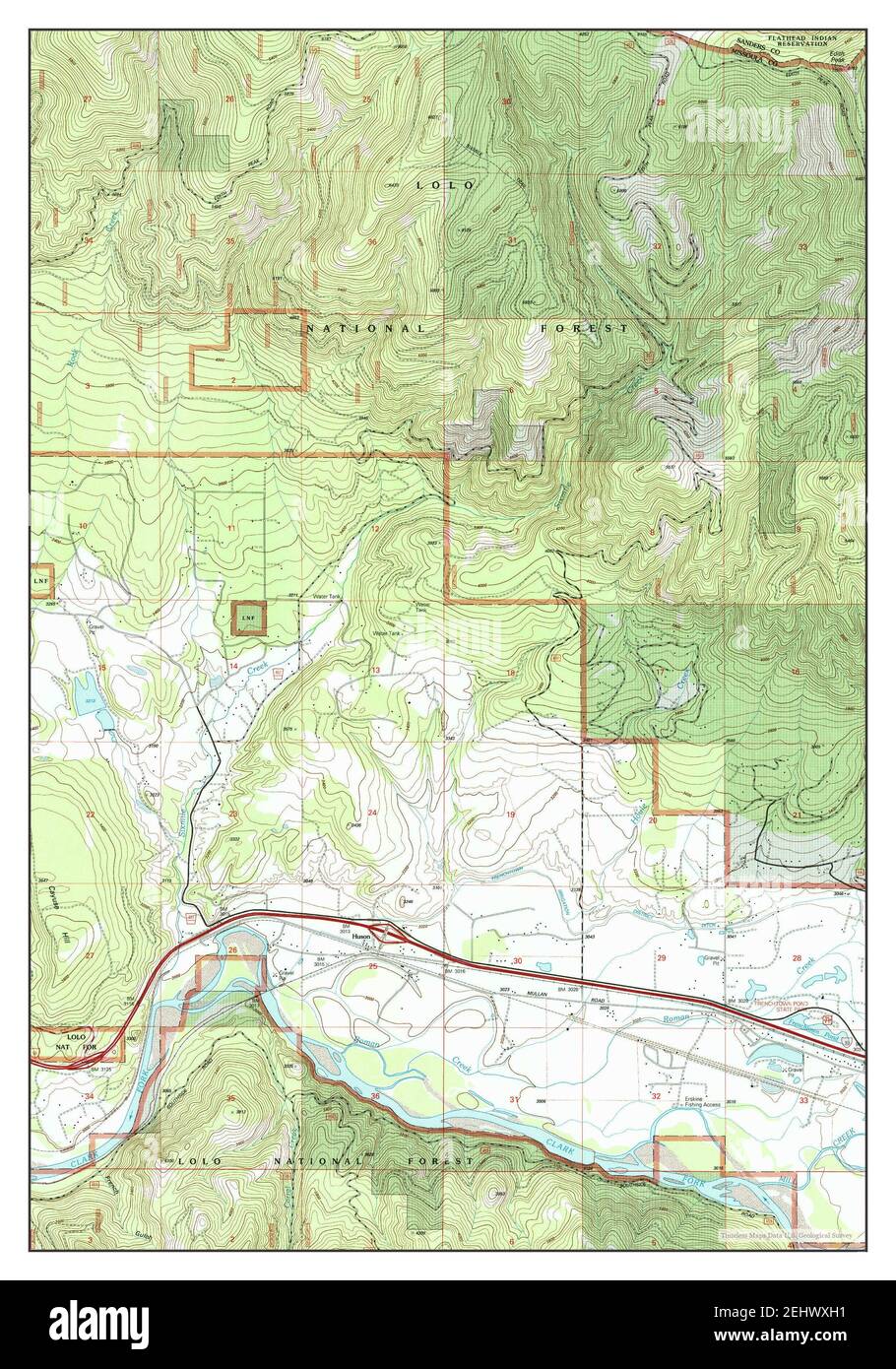 Huson, Montana, map 1999, 1:24000, United States of America by Timeless ...