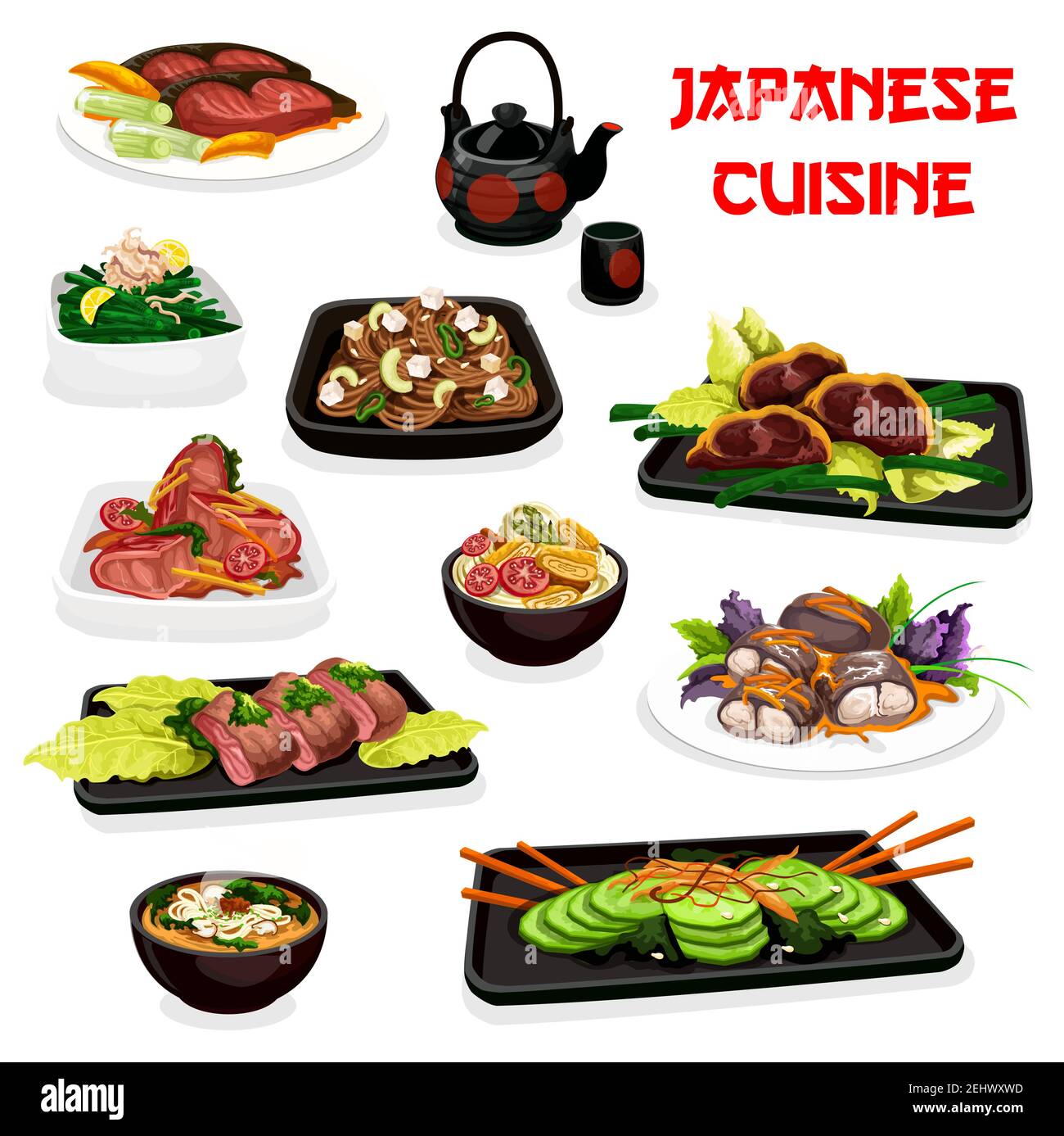 Sesame ginger Stock Vector Images - Alamy