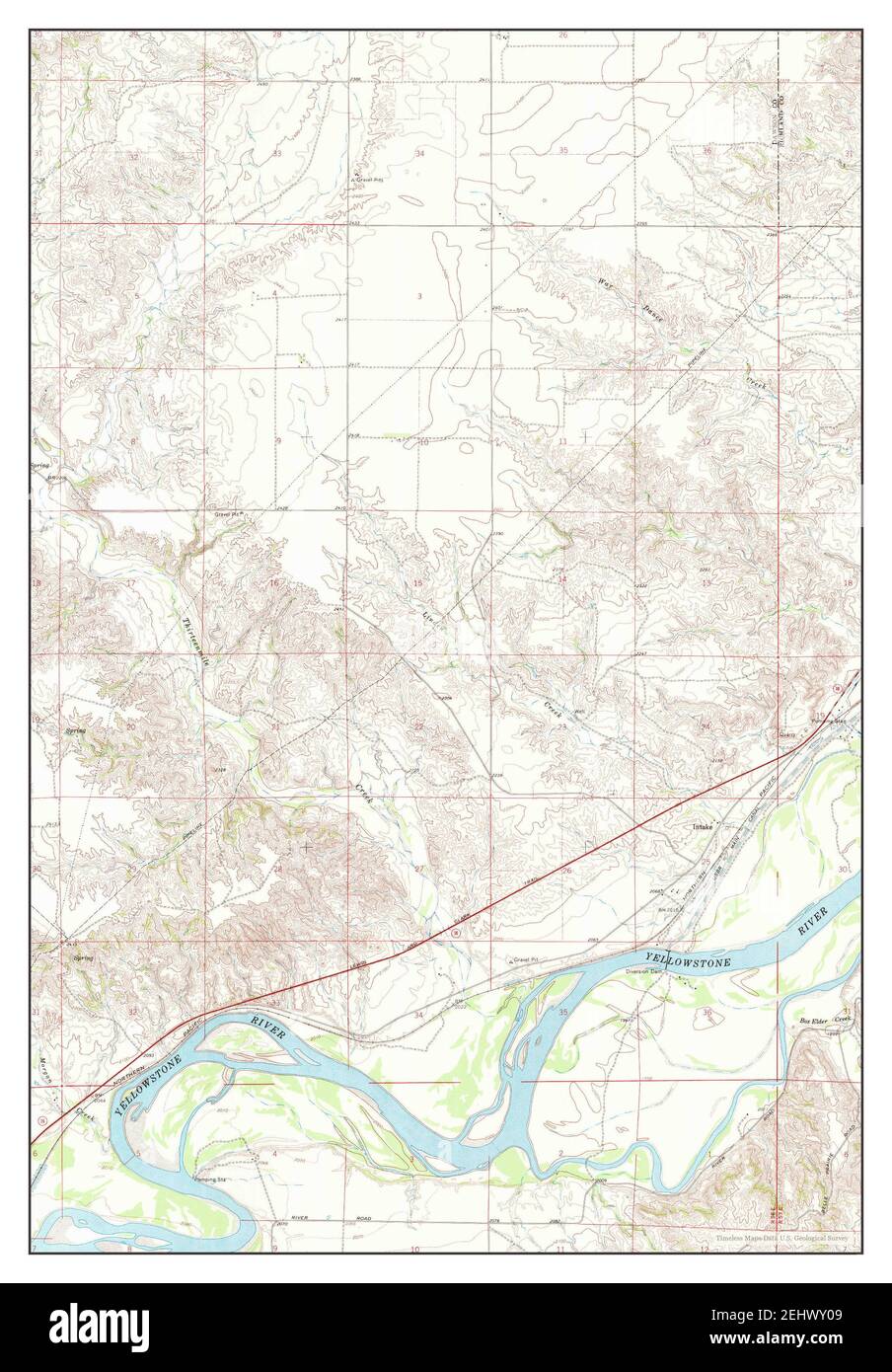 Intake, Montana, map 1966, 1:24000, United States of America by ...