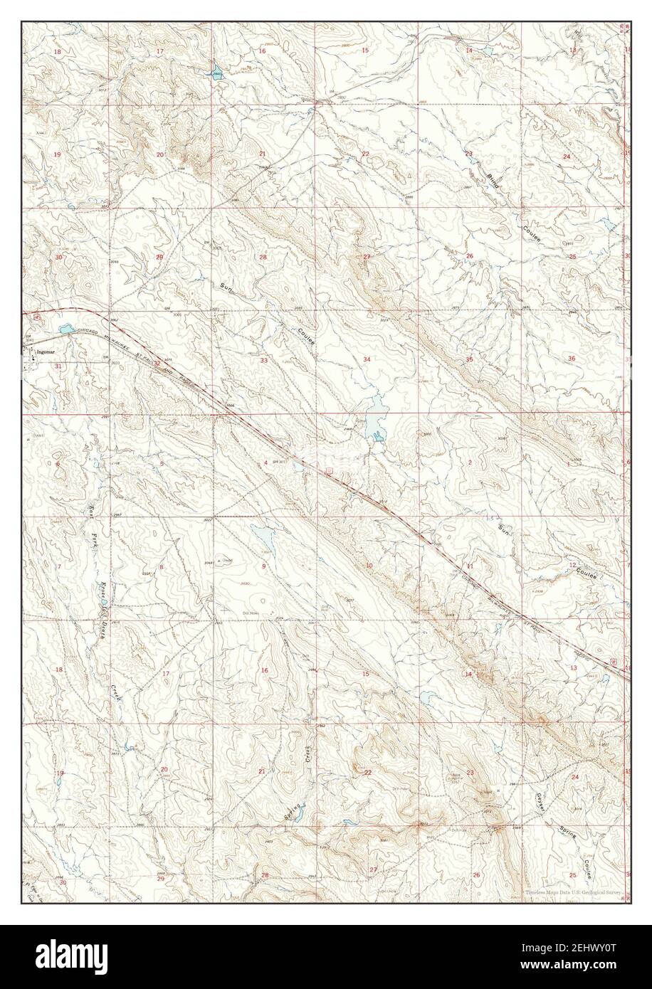 Map of ingomar montana hi-res stock photography and images - Alamy