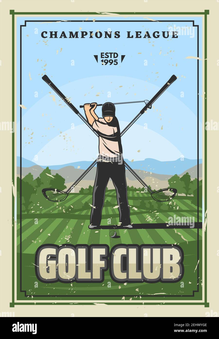 Crossed golf Stock Vector Images - Alamy