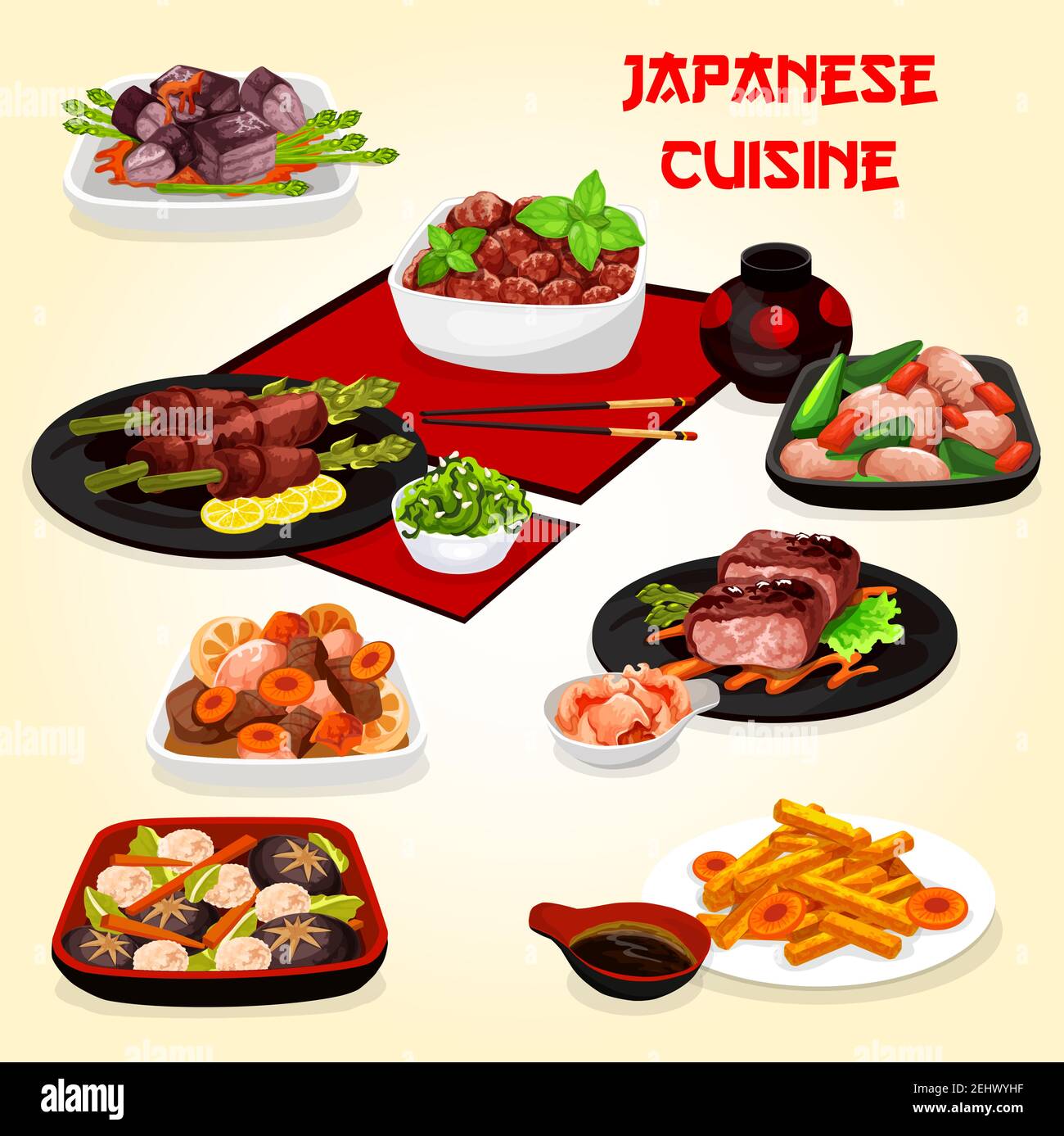 Chopsticks beef Stock Vector Images - Alamy