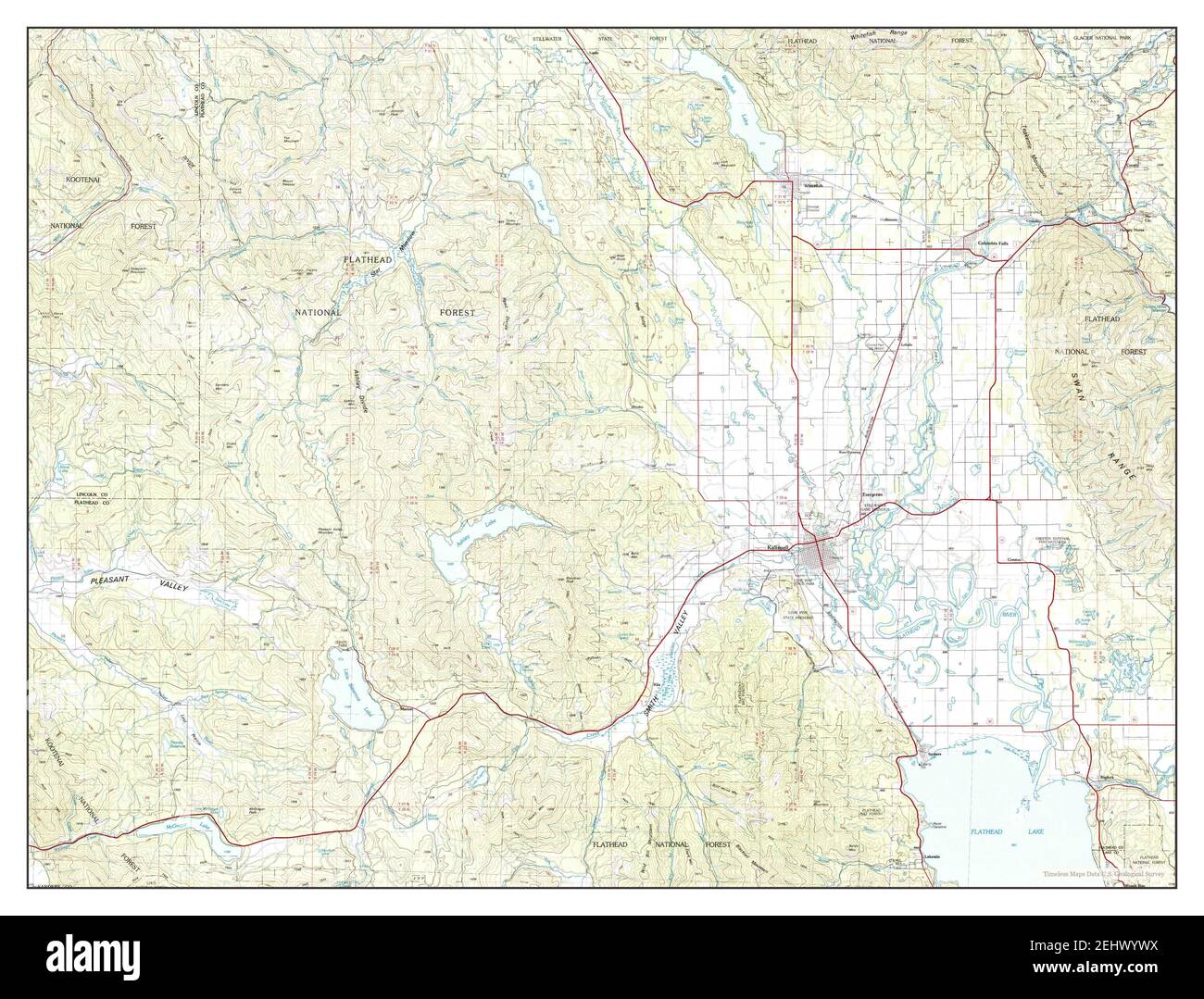 Kalispell Montana Map High Resolution Stock Photography and Images - Alamy