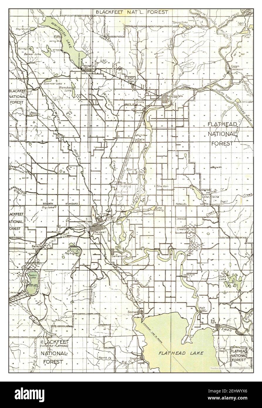Kalispell montana map hi-res stock photography and images - Alamy