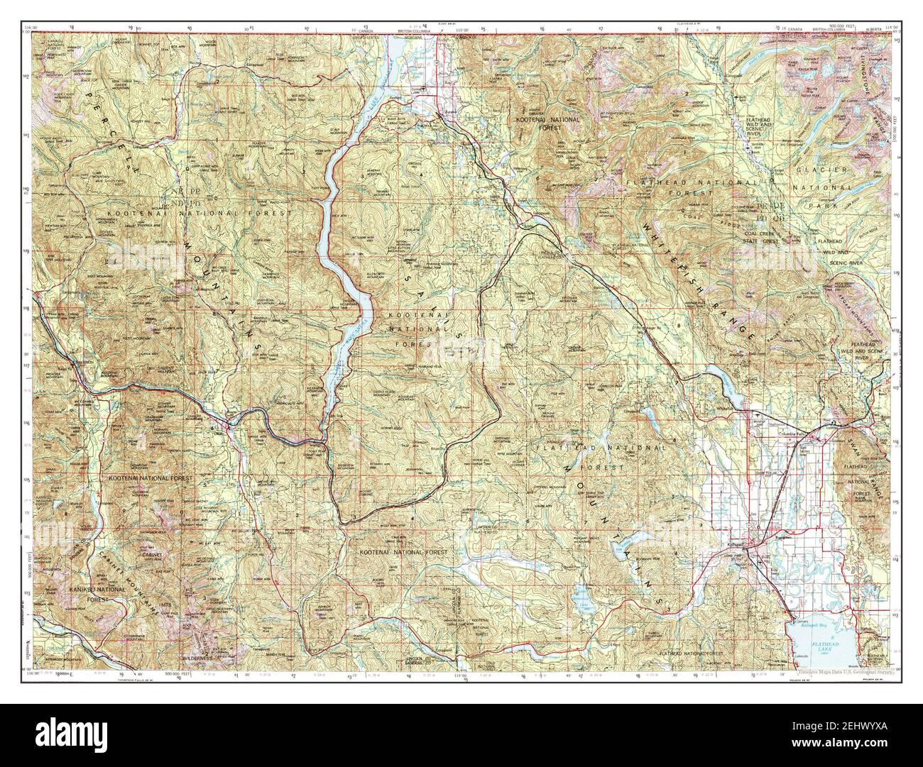 Kalispell Montana Map High Resolution Stock Photography and Images - Alamy