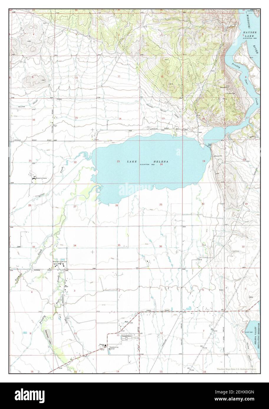 Lake Helena, Montana, map 1972, 1:24000, United States of America by ...