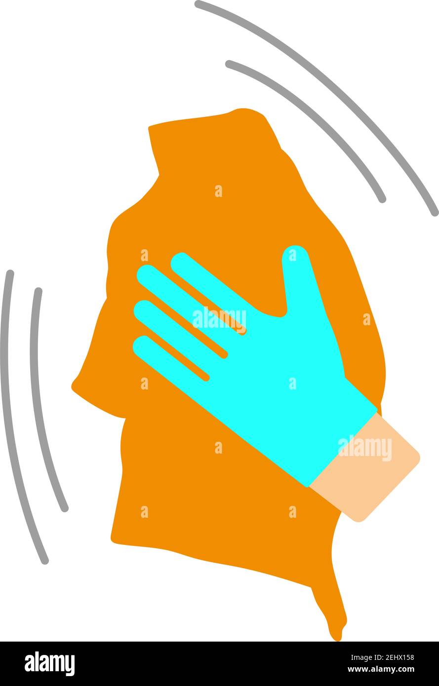 Wet Cleaning Icon. Flat Color Design. Vector Illustration Stock Vector ...