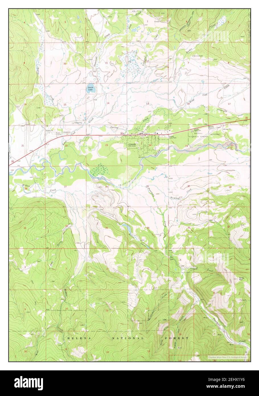 Lincoln, Montana, map 1968, 1:24000, United States of America by ...