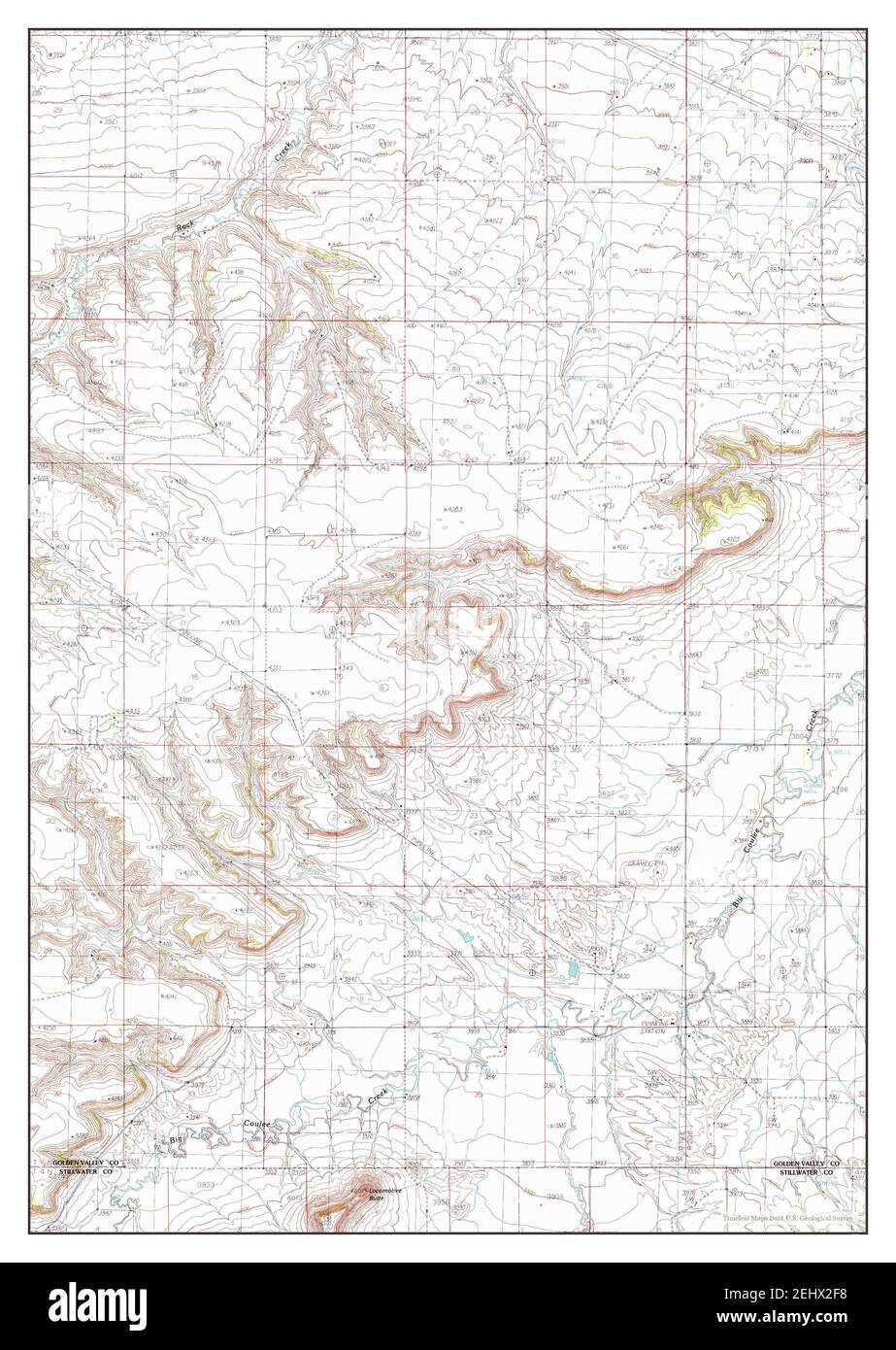 Locomotive Butte, Montana, map 1985, 1:24000, United States of America ...
