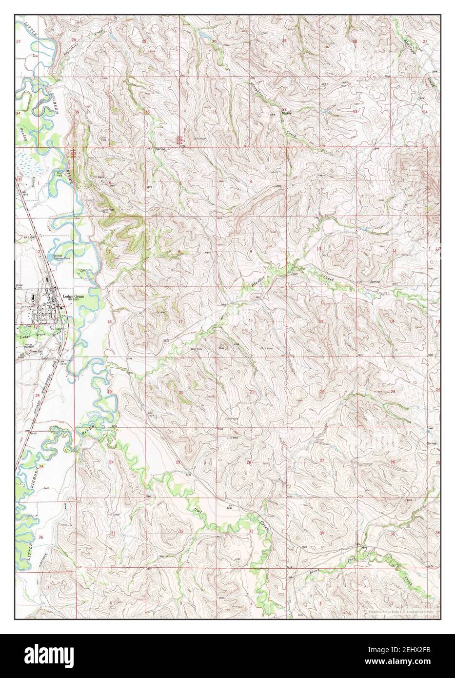 Lodge Grass, Montana, map 1967, 1:24000, United States of America by ...