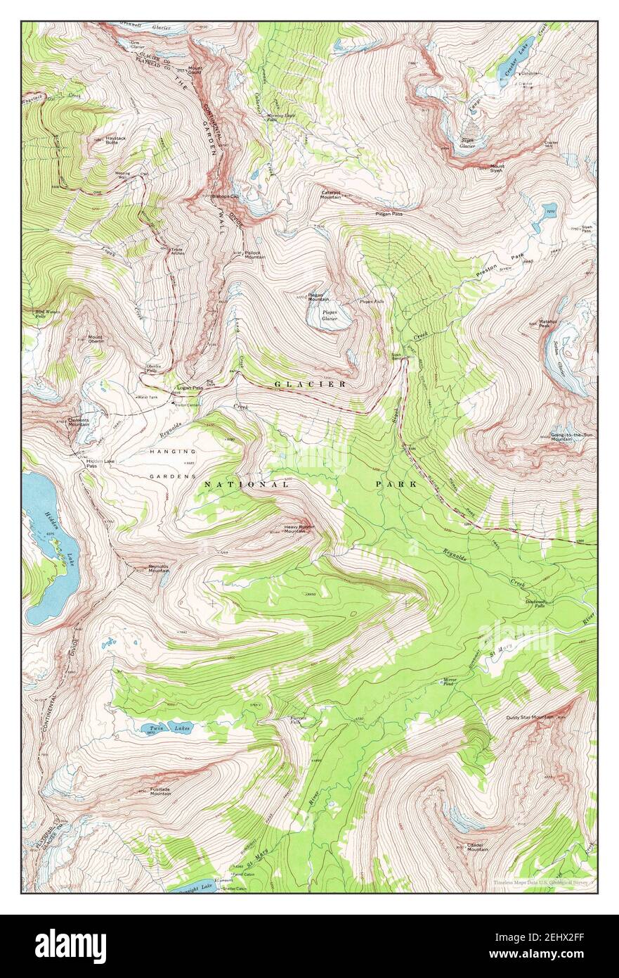 Logan Pass, Montana, map 1968, 1:24000, United States of America by ...