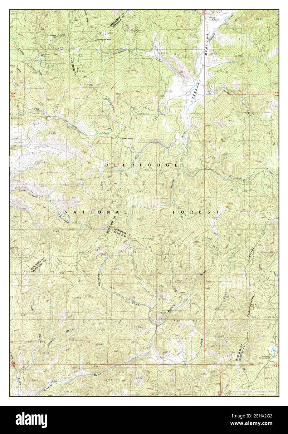Lockhart Meadows, Montana, map 1989, 1:24000, United States of America ...