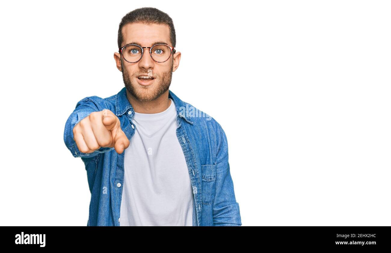 Angry guy yelling finger pointing hi-res stock photography and images ...