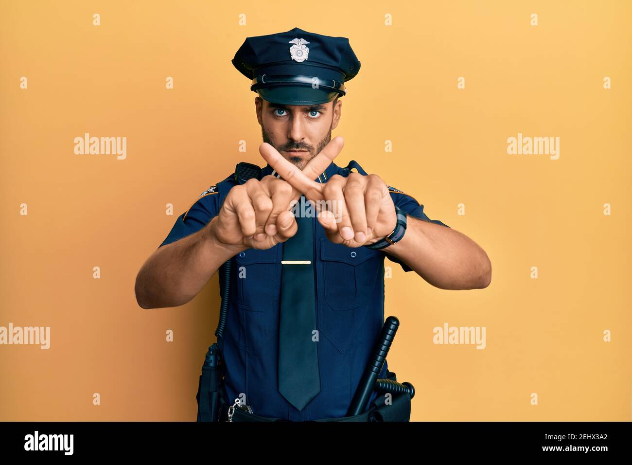 Negative policeman in uniform hi-res stock photography and images - Alamy