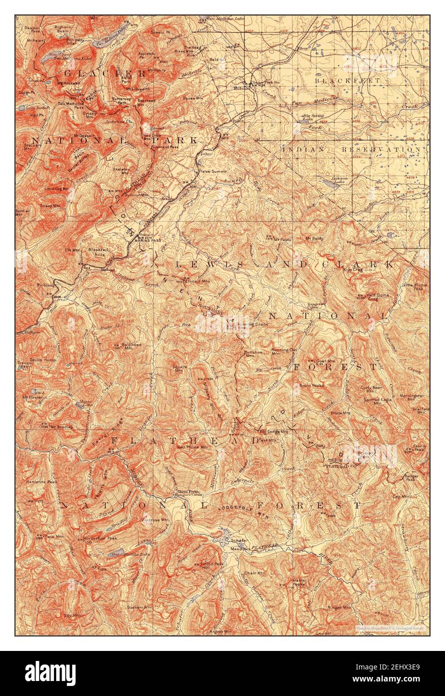 1913 montana map hi-res stock photography and images - Alamy