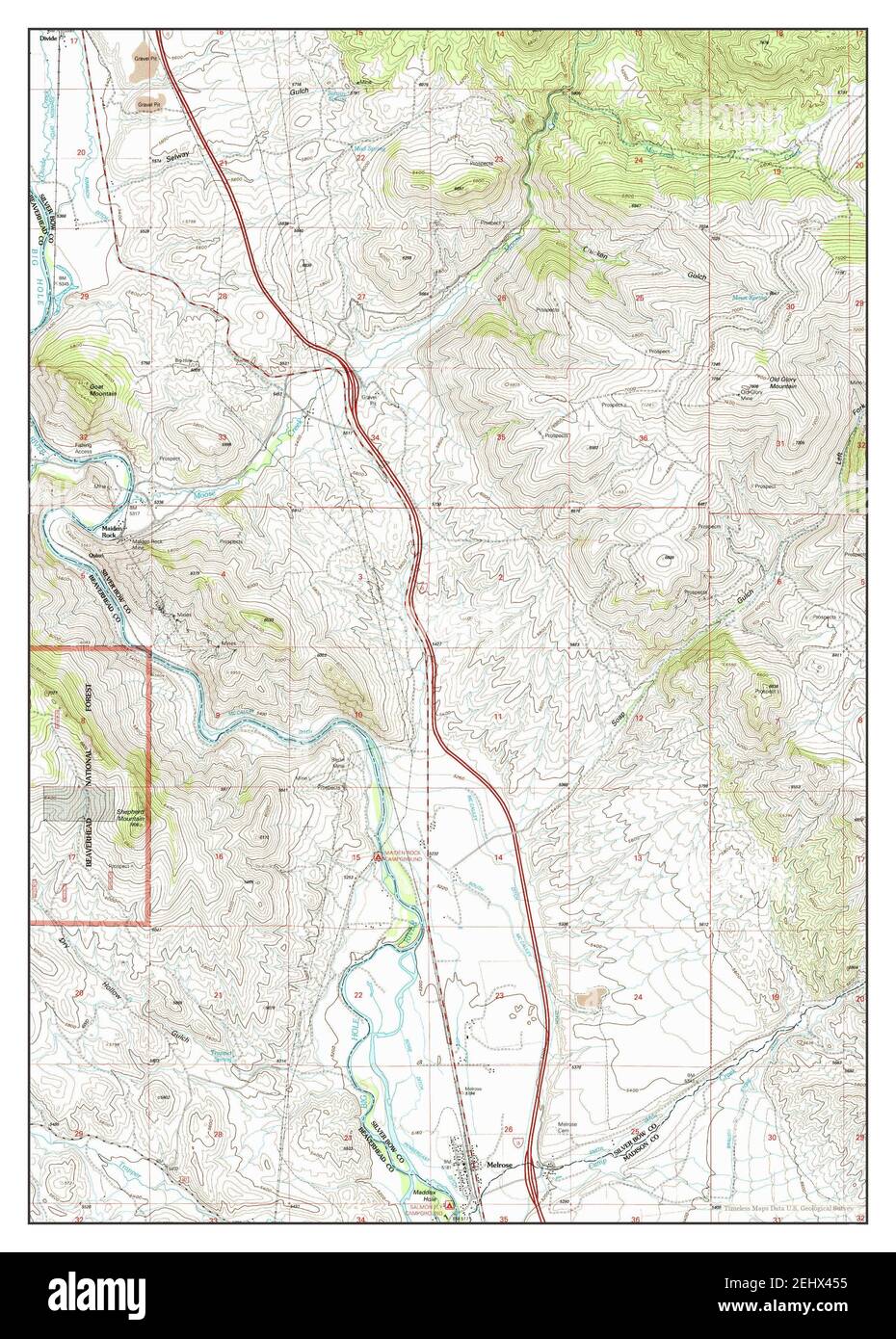 Melrose map Cut Out Stock Images & Pictures - Alamy