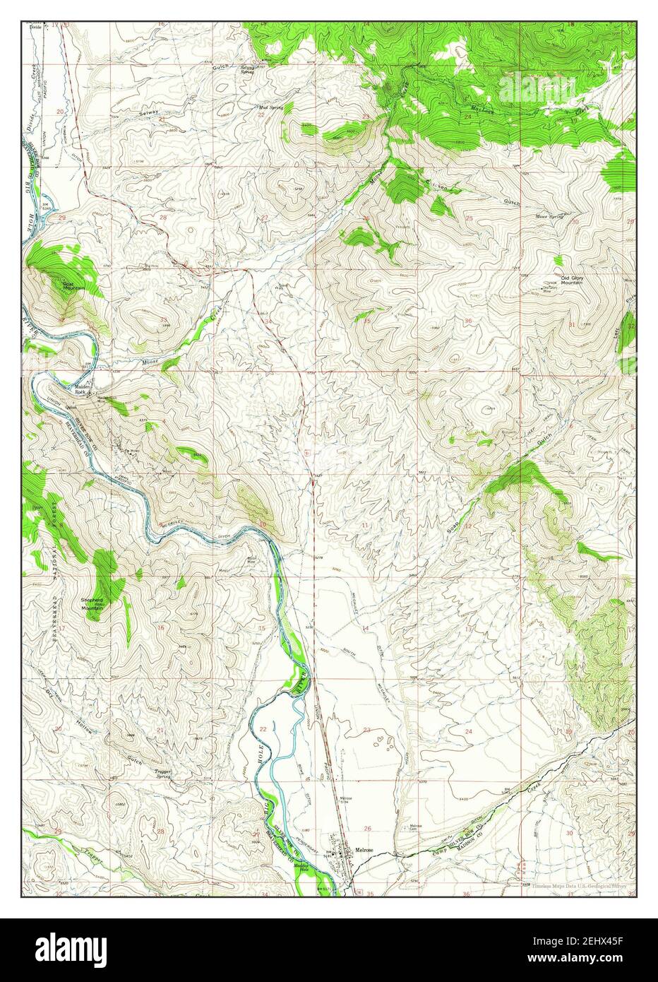 Melrose, Montana, map 1961, 1:24000, United States of America by ...