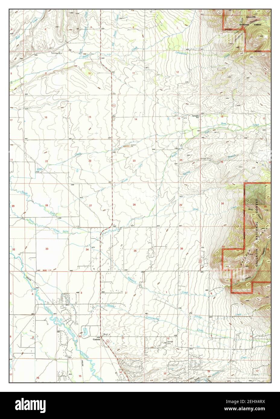 Miser Creek, Montana, map 2000, 1:24000, United States of America by ...