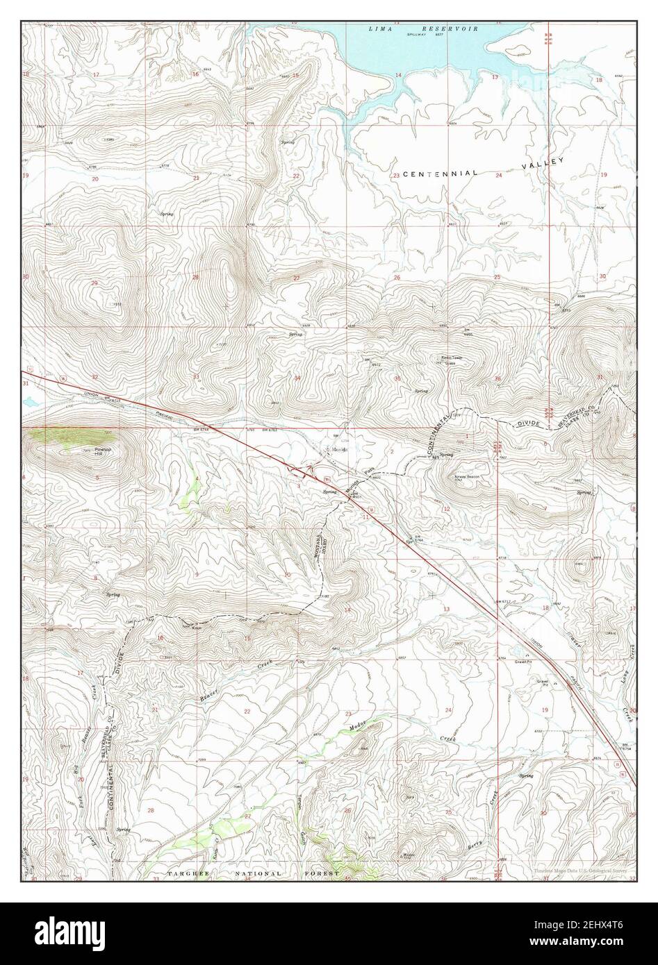 Map of monida montana hi-res stock photography and images - Alamy