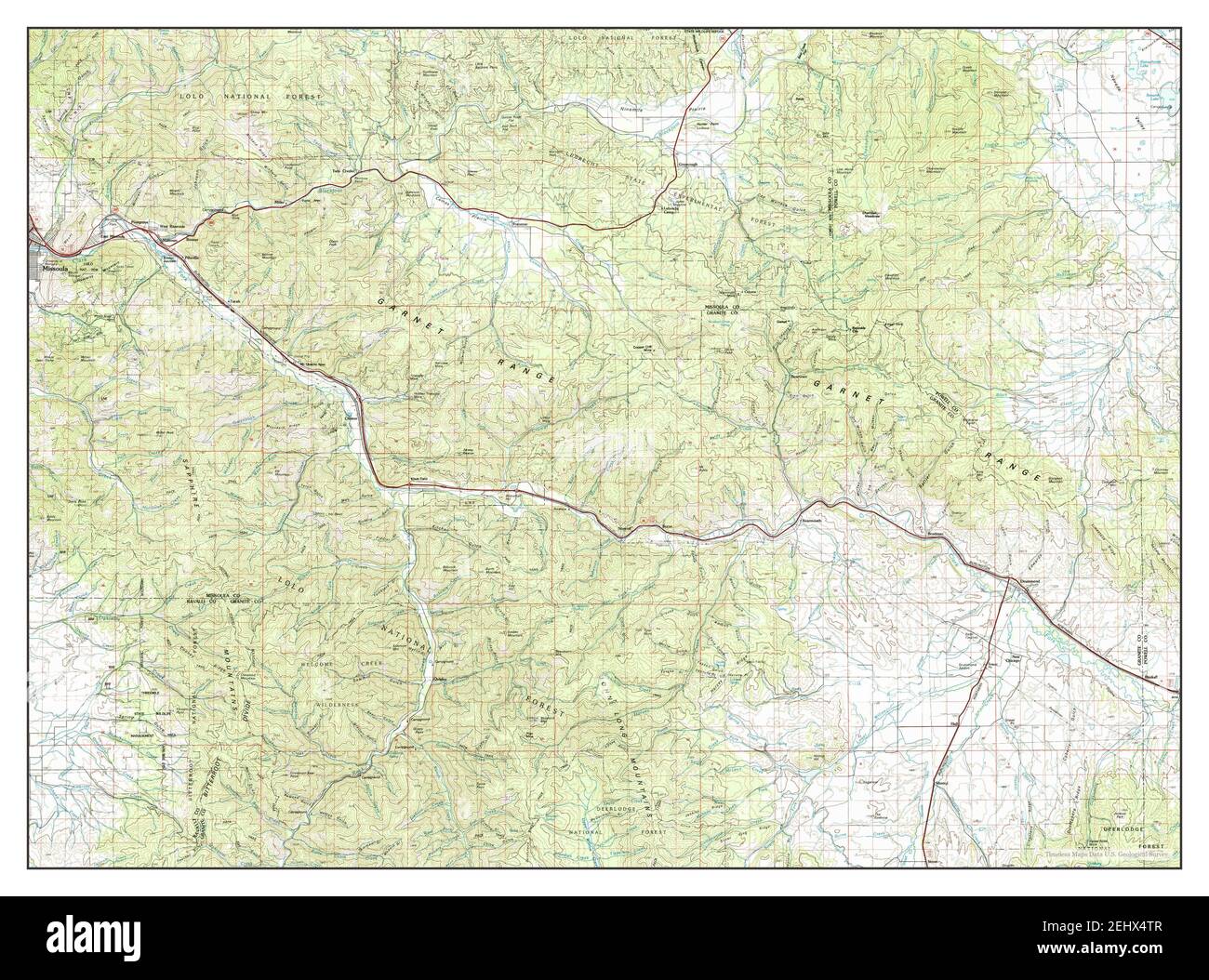 Map of missoula montana hi-res stock photography and images - Alamy