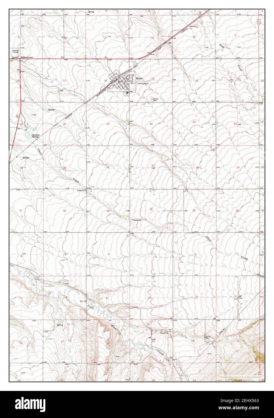 Moore, Montana, map 1970, 1:24000, United States of America by Timeless ...