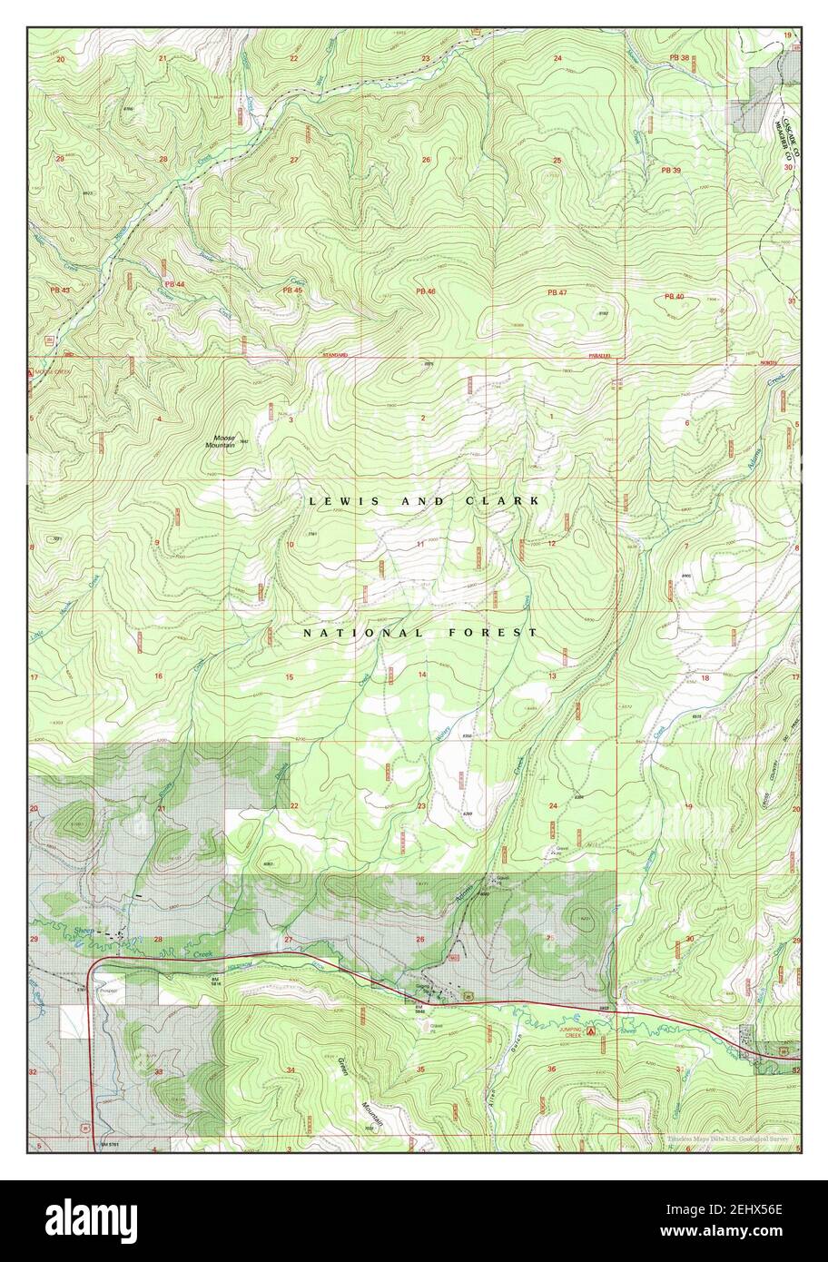 Moose Mountain, Montana, map 1995, 1:24000, United States of America by ...