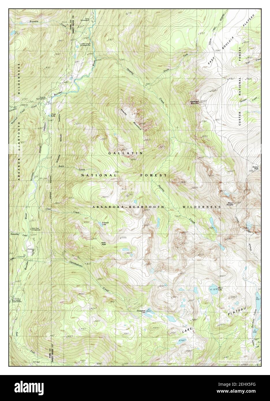 Mount Douglas, Montana, map 1987, 1:24000, United States of America by ...