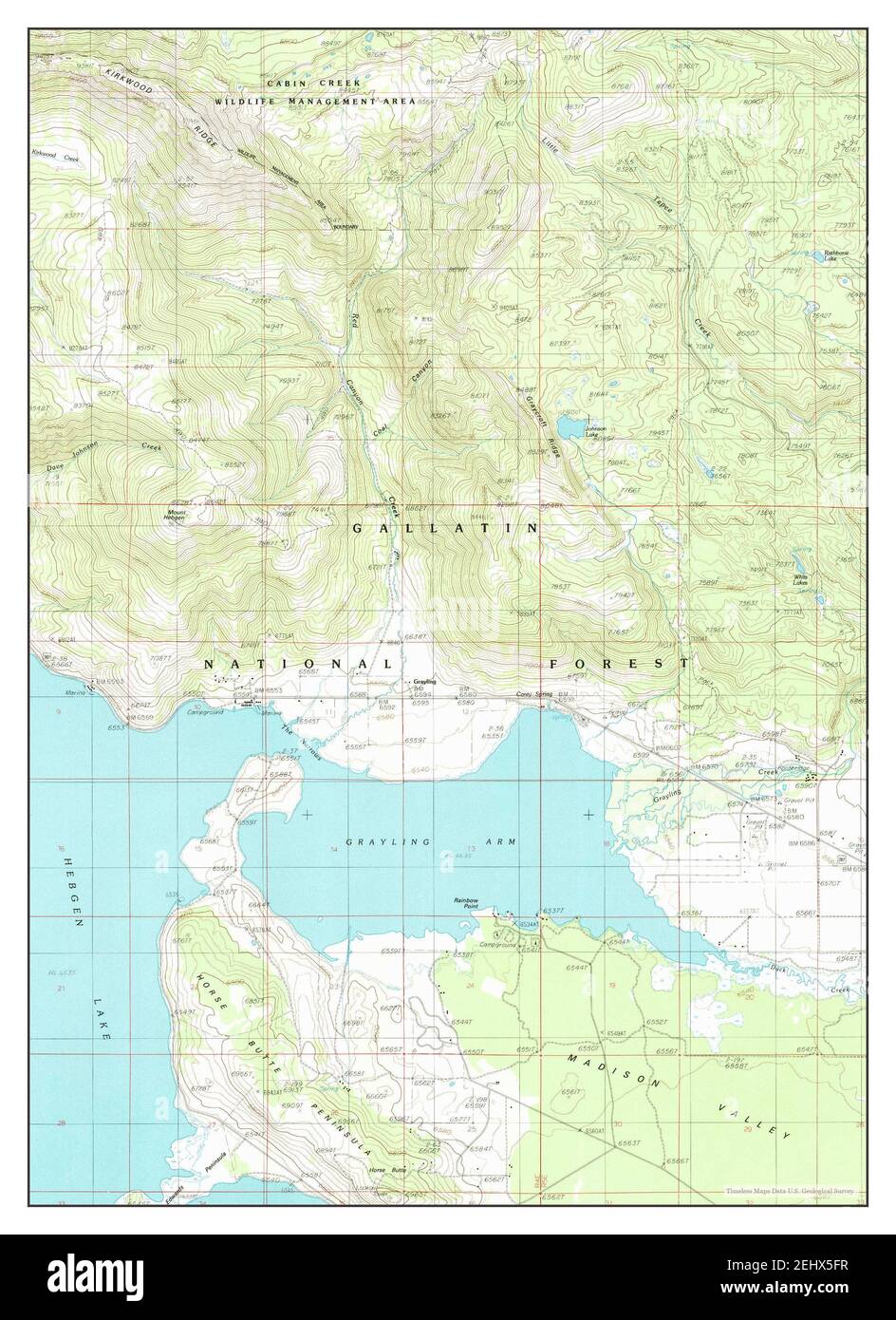 Mount Hebgen, Montana, map 1986, 1:24000, United States of America by ...