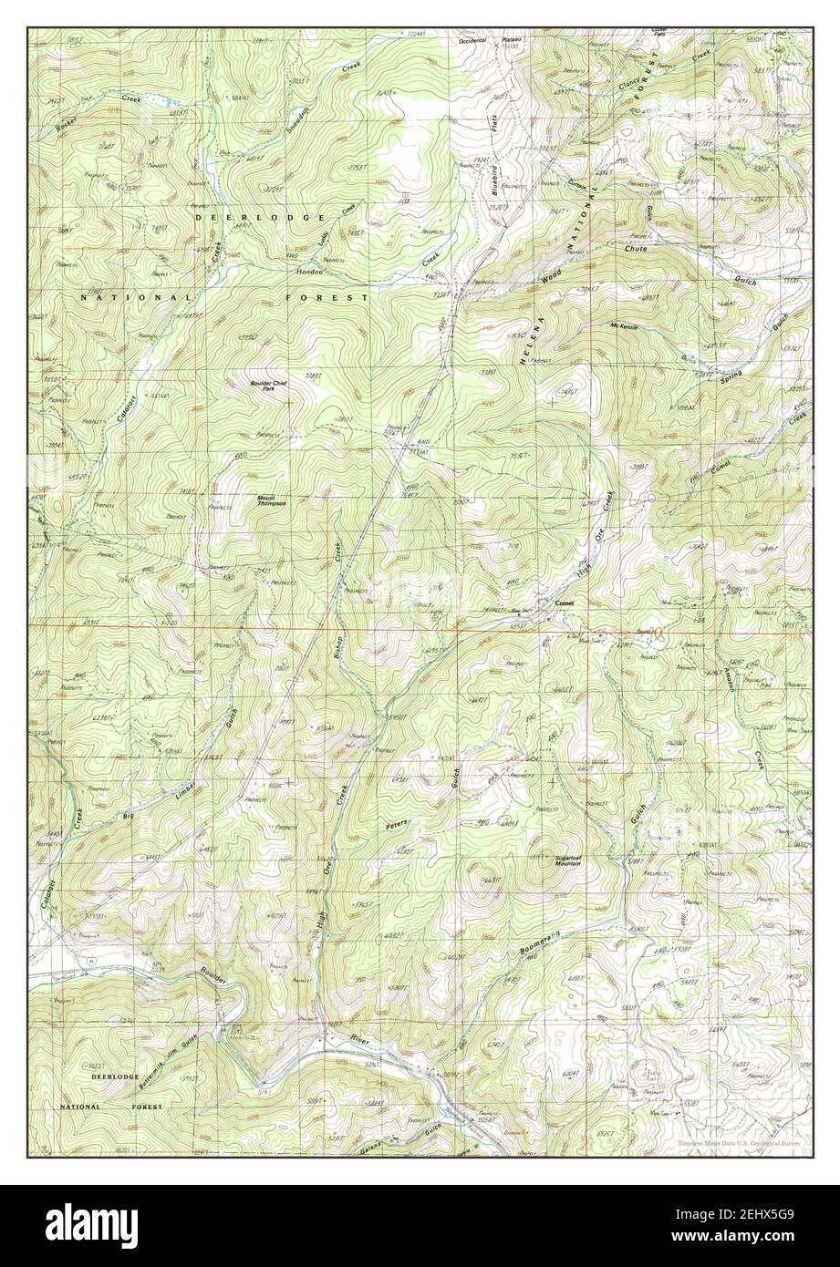 Mount Thompson, Montana, map 1985, 1:24000, United States of America by ...