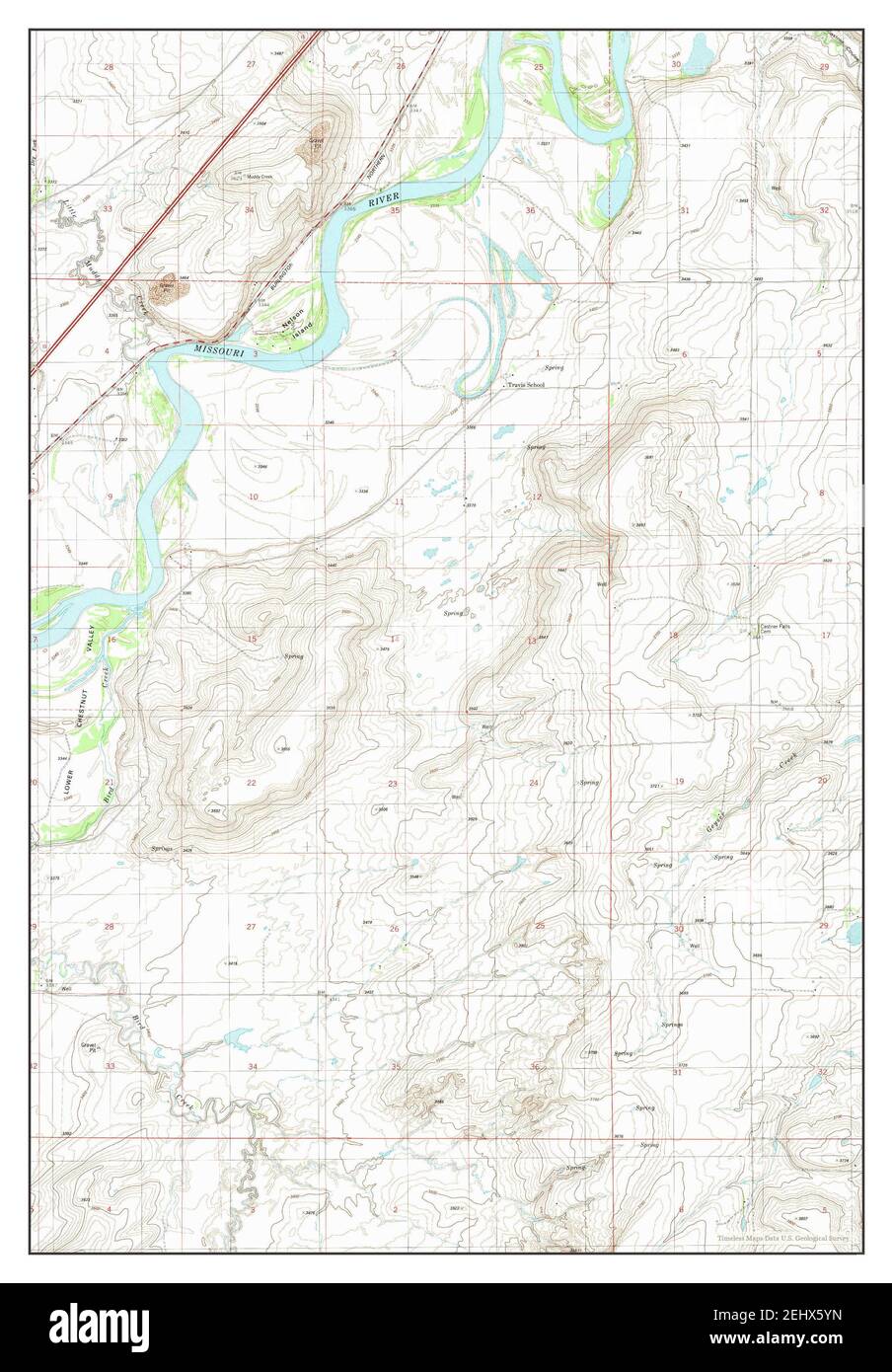 Nelson Island, Montana, map 1983, 1:24000, United States of America by ...