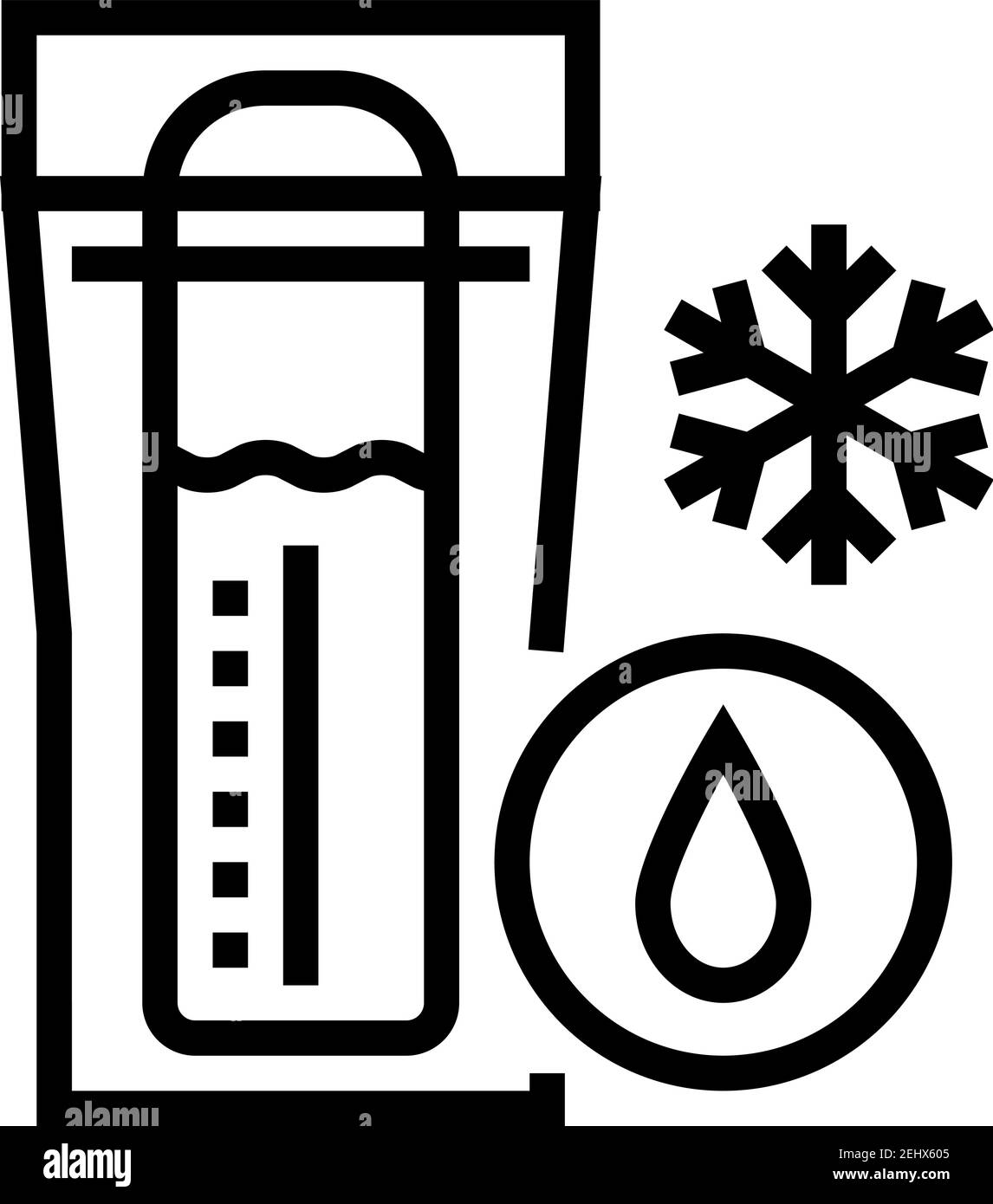freezing milk storage line icon vector illustration Stock Vector Image ...
