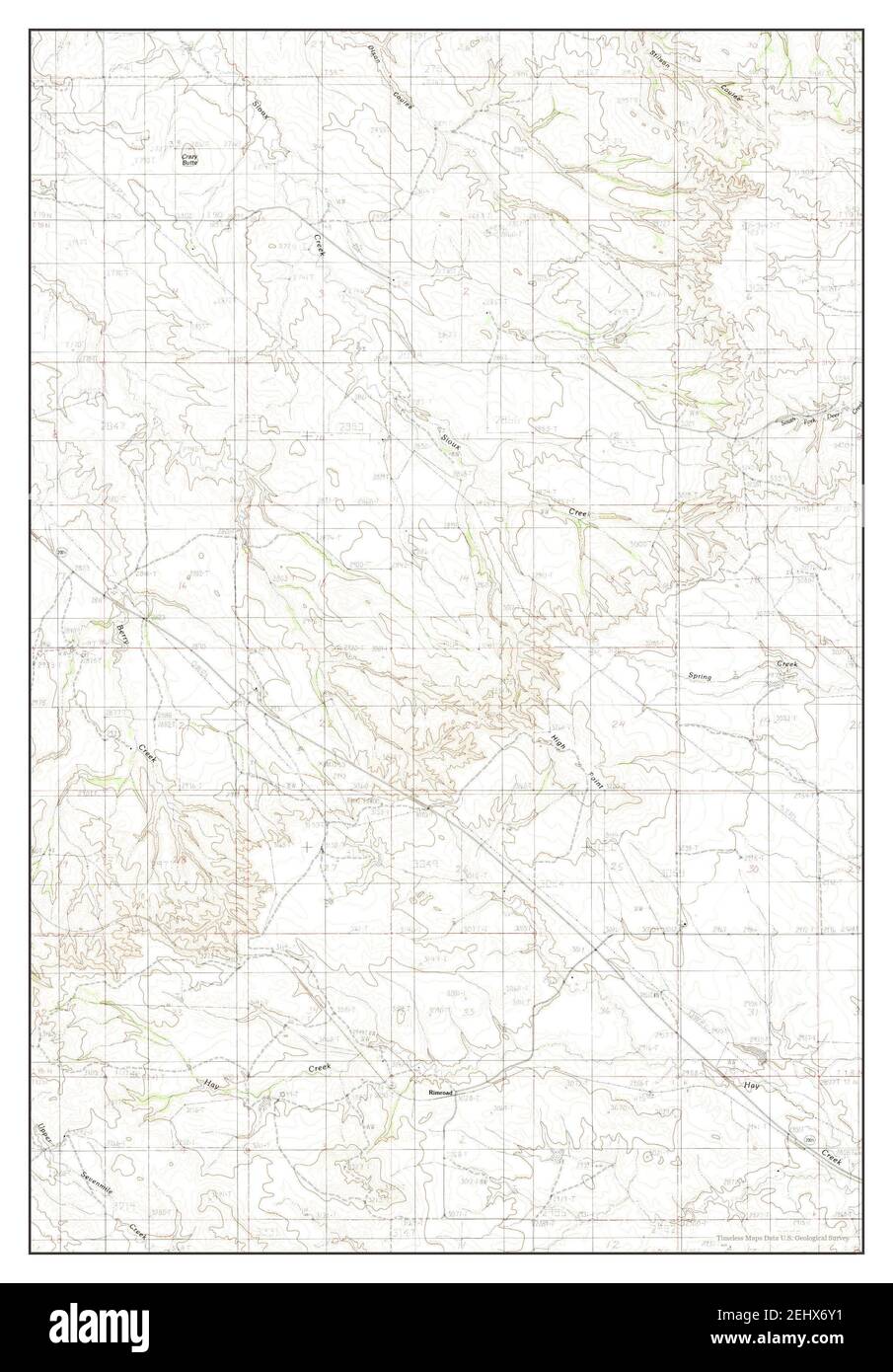 Olson Coulee South, Montana, map 1983, 1:24000, United States of ...