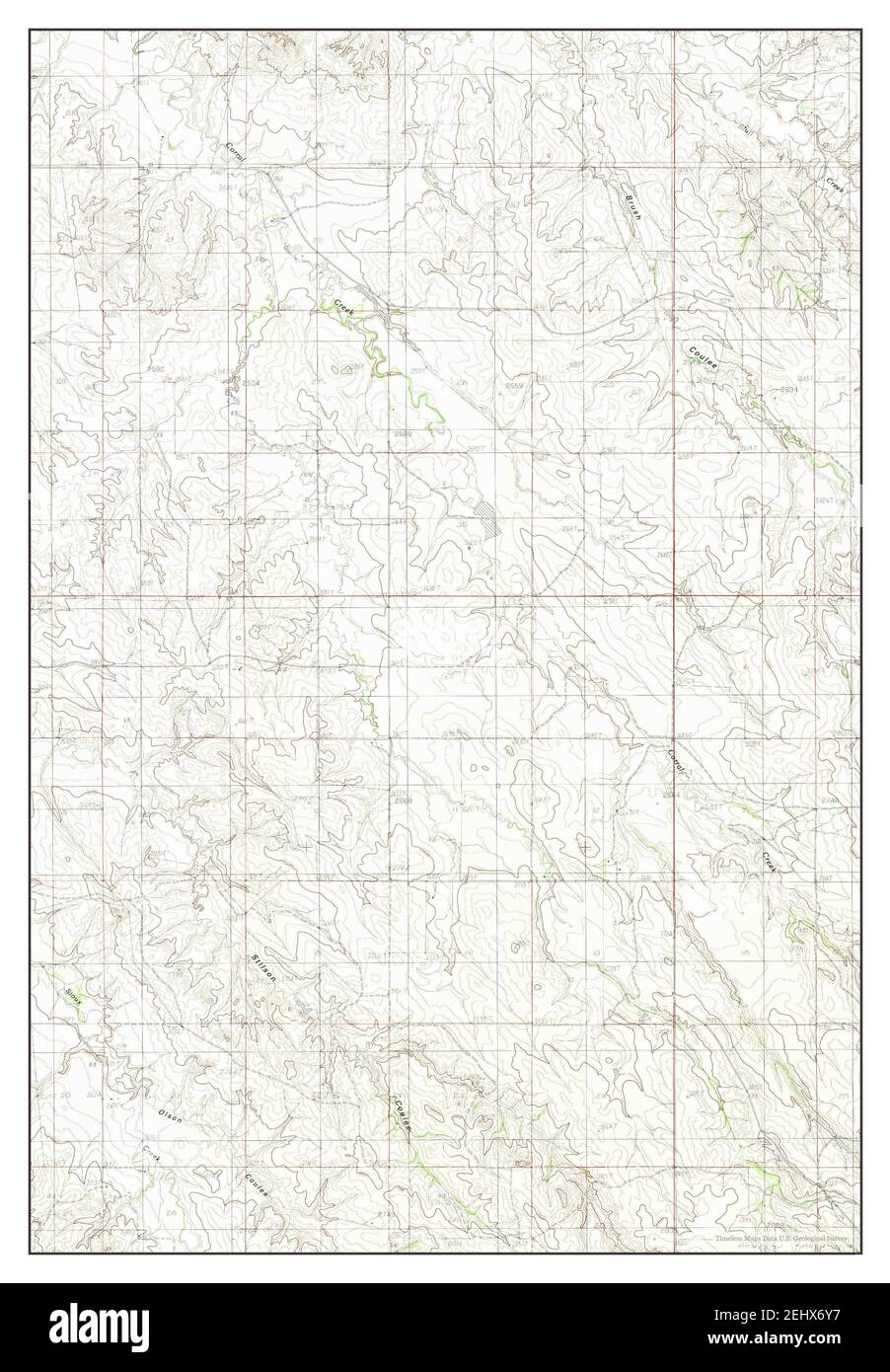 Olson Coulee North, Montana, map 1983, 1:24000, United States of ...