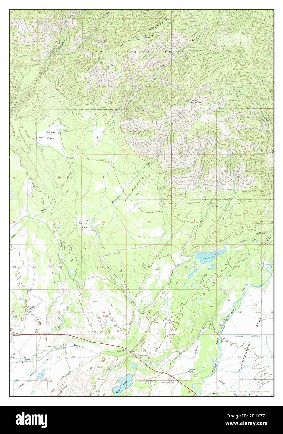 Map of ovando montana hi-res stock photography and images - Alamy