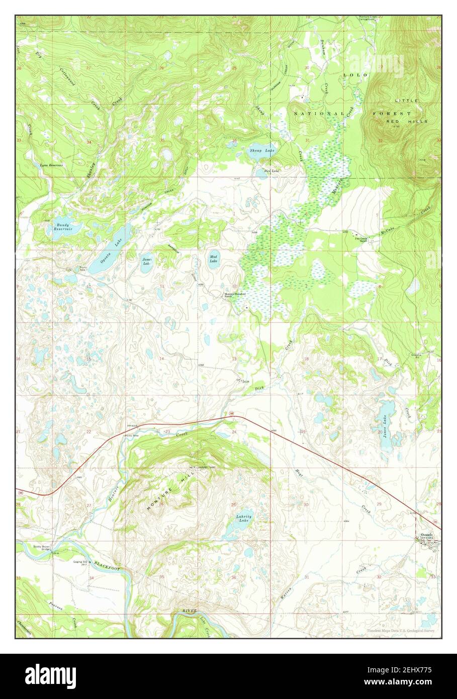 Ovando, Montana, map 1968, 1:24000, United States of America by ...