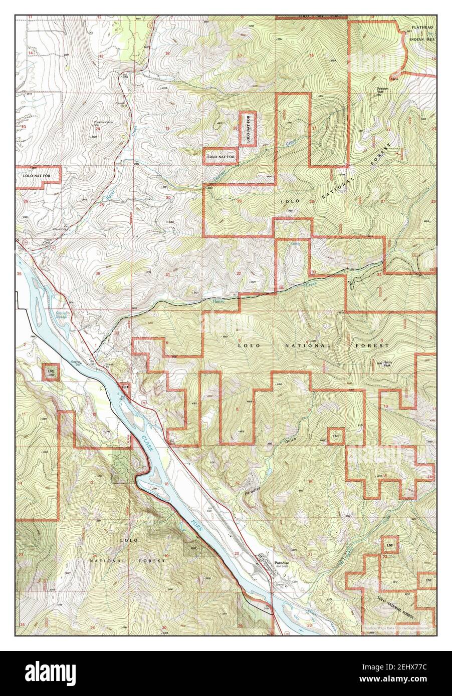 Paradise, Montana, map 1999, 1:24000, United States of America by ...