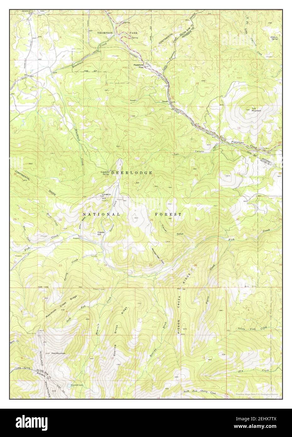 Pipestone Pass, Montana, map 1963, 1:24000, United States of America by ...