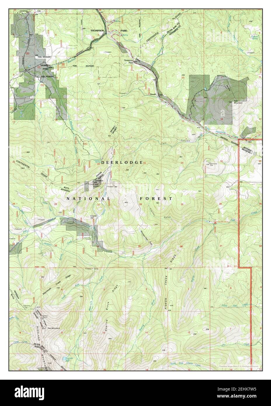 Pipestone Pass, Montana, map 1996, 1:24000, United States of America by ...