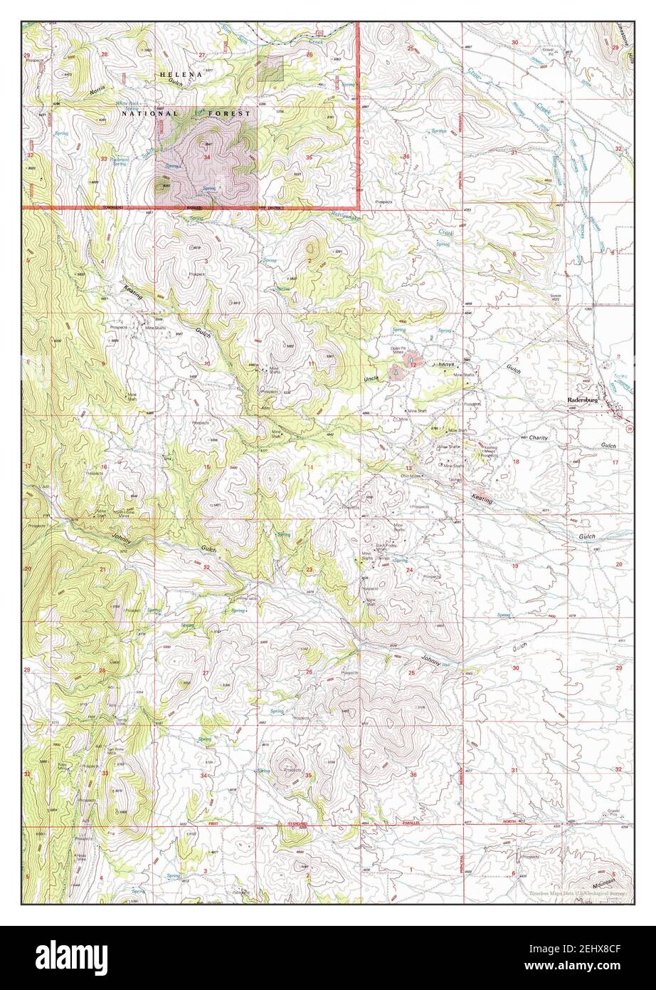 Map of radersburg hi-res stock photography and images - Alamy