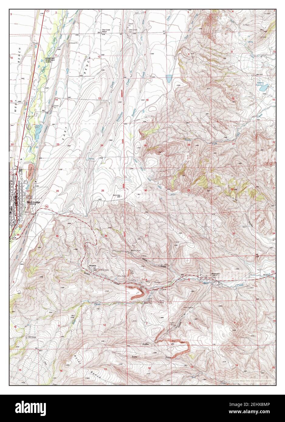 Map of red lodge hi-res stock photography and images - Alamy